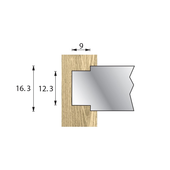 125 mm Euro Groove Head Aluminium