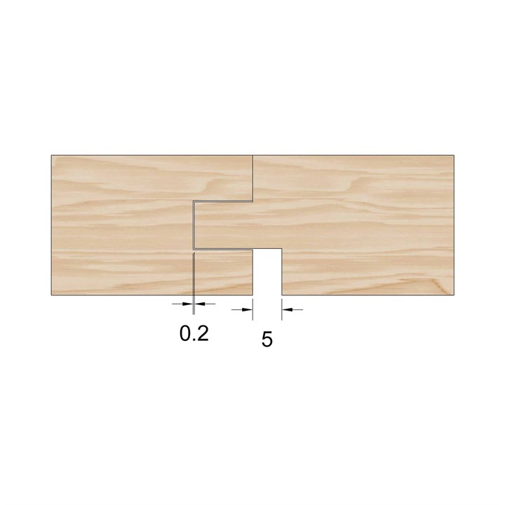 15 x 8mm Shadow Gap Profile Cutter in HSS - 133209