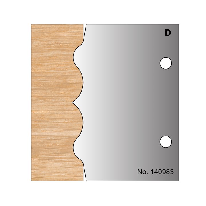 63.5 x 6mm Reeding Profile Cutter in HSS - 140893