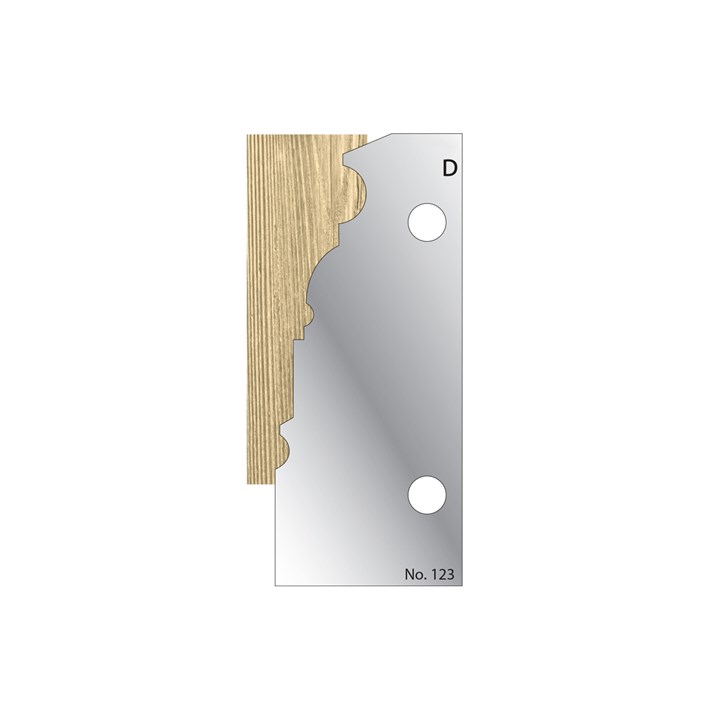 60 x 21mm Cornice Profile Cutter in HSS - 123