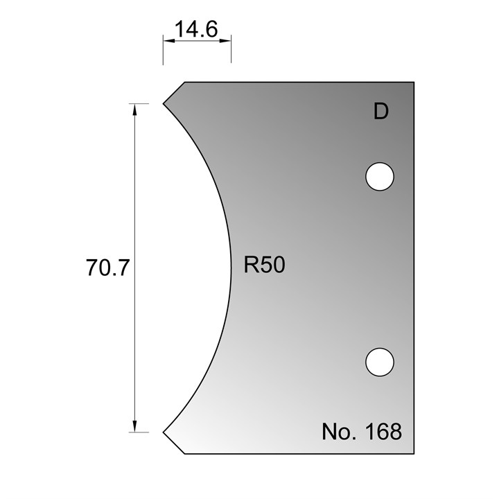 R50 Radius Profile Cutter in HSS - 168