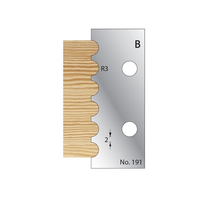 R3 w/ 2mm Quirk Reeding Profile Cutter in HSS - 191