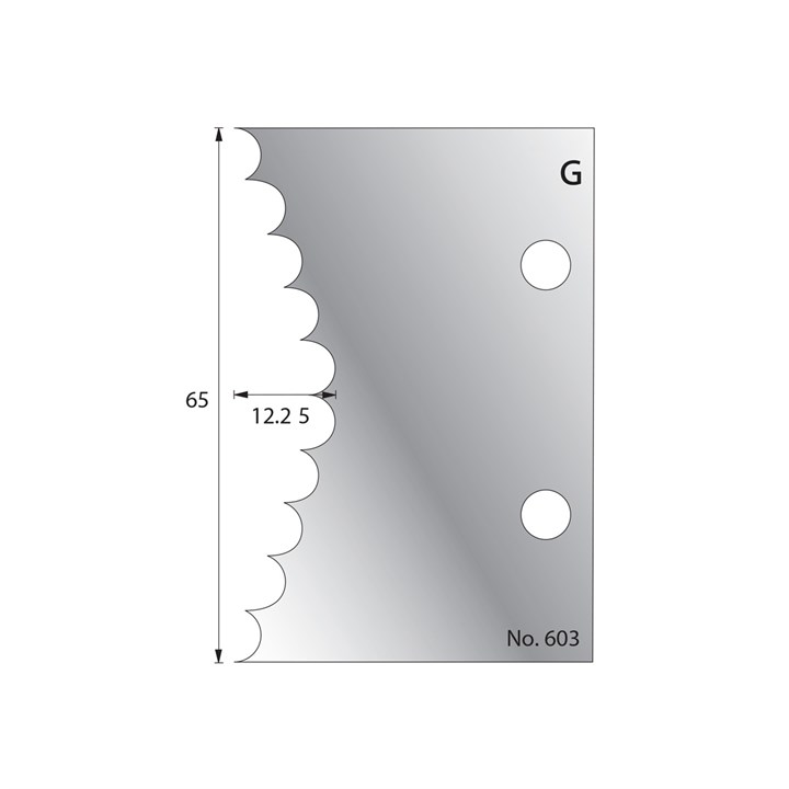65 x 12.25mm Reeding Profile Cutter in HSS - 603