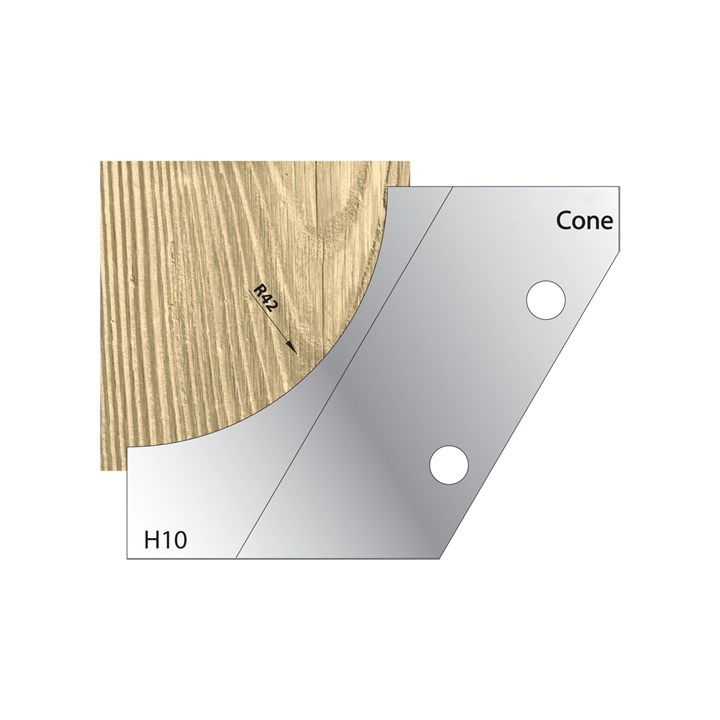 R42 Concave Cone Profile Cutter in HSS - H10