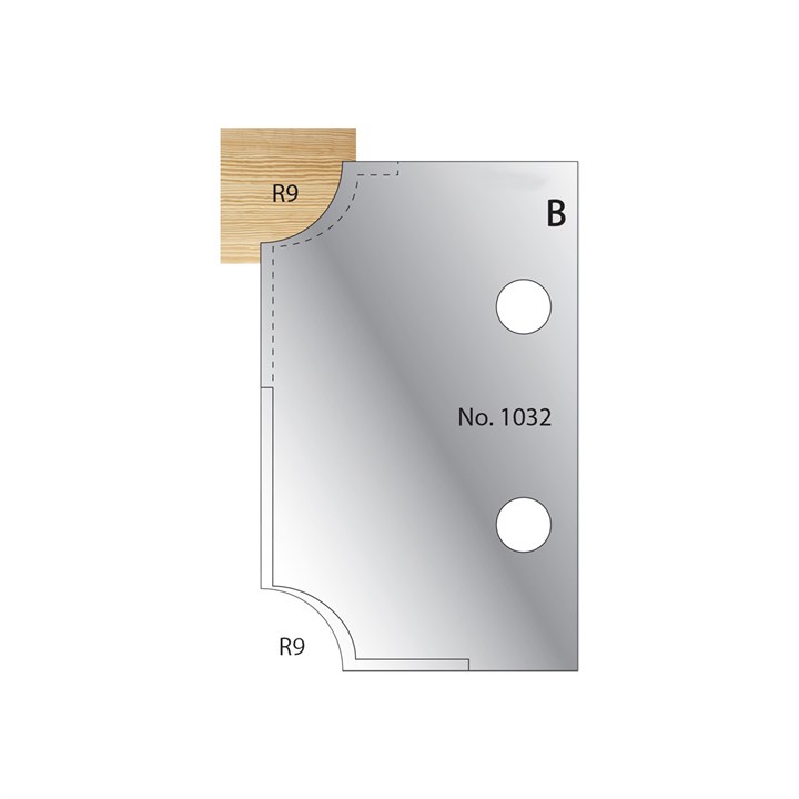 R9 Ovolo Profile Cutter in HSS - 1032