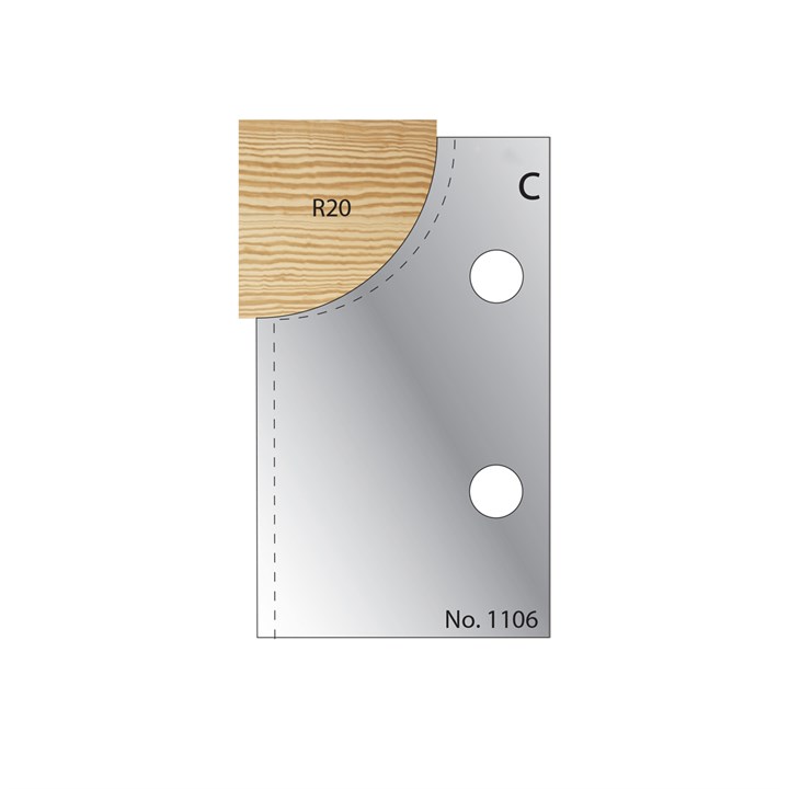 R20 Ovolo Profile Cutter in HSS - 1106