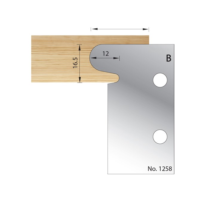 16 x 12.5mm Finger Pull Profile Cutter in HSS