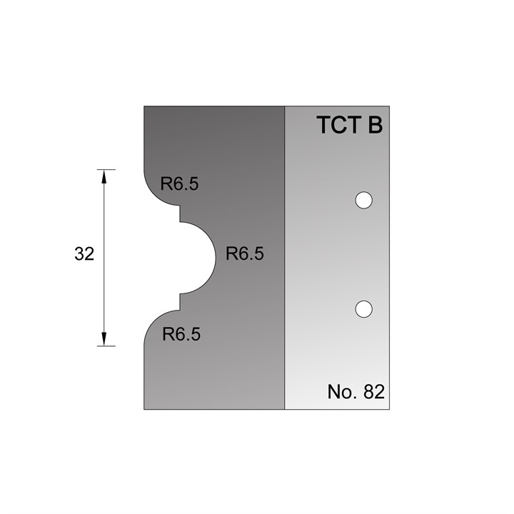 32 x 13mm Astragal Profile Cutter in TCT