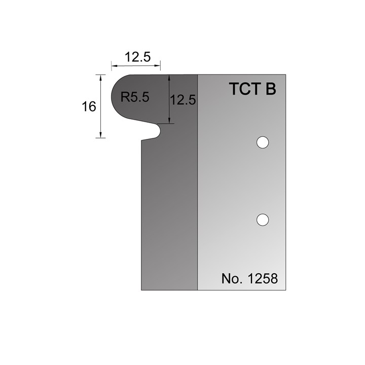 16 x 12.5mm Finger Pull Profile Cutter in TCT