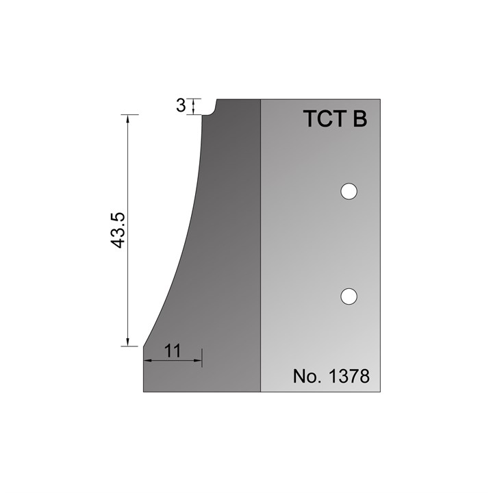 46.5 x 13mm Skirting Profile Cutter in TCT - 1378