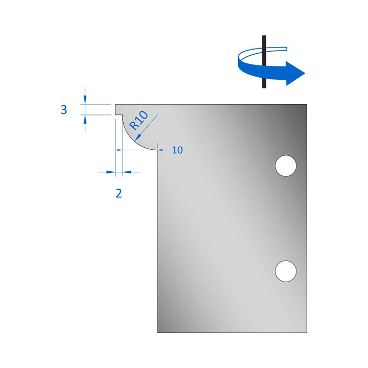 R10 w/ 3 x 2mm Quirk Scribe Cutter in HSS - 522