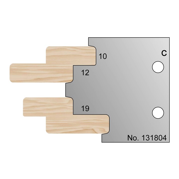 10 x 19mm Shiplap Profile Cutter in HSS - 131804