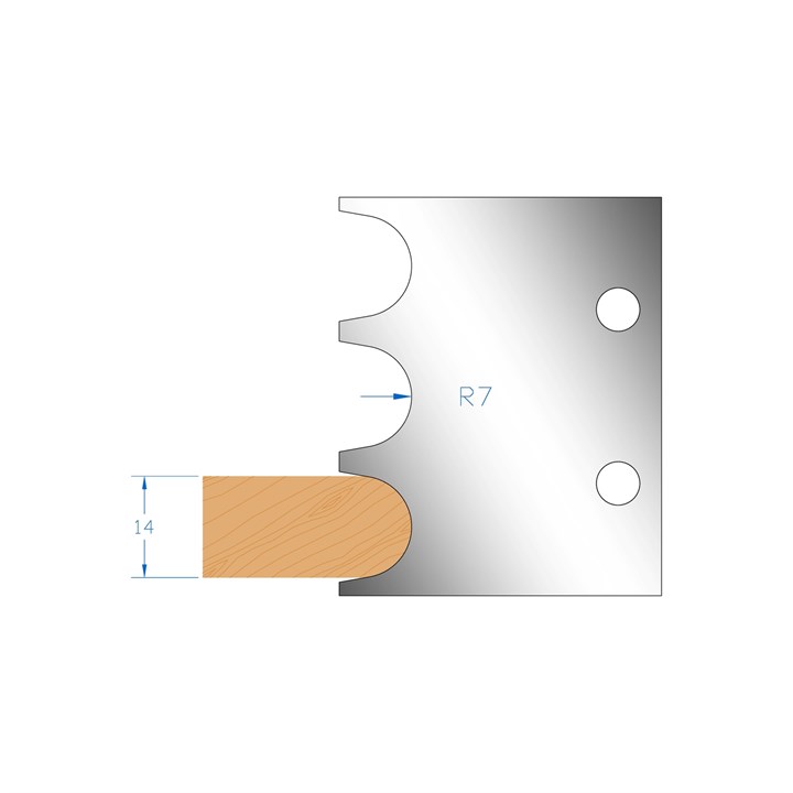 14mm (R7) Bullnose Profile Cutter in HSS - 132083