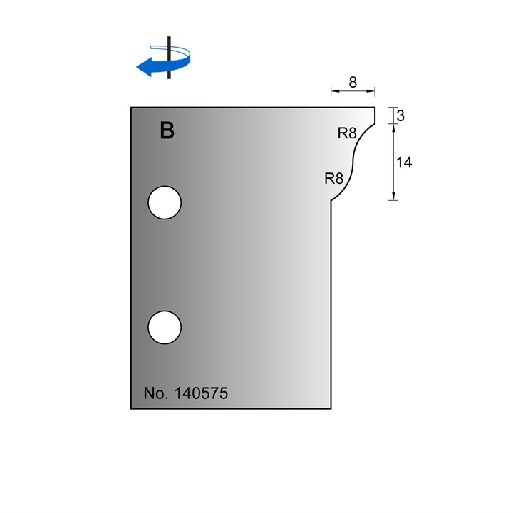 8 x 17mm Lambs Tongue w/ 3mm Quirk Scribe Cutter in HSS - 140575