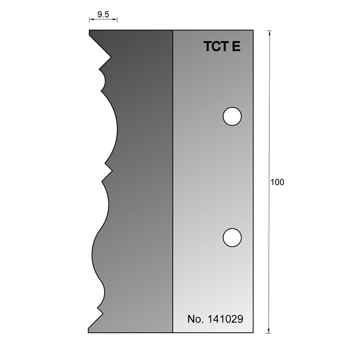 100 x 9.5mm Cornice Profile Cutter in TCT