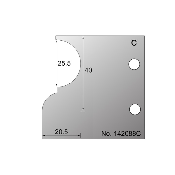 40mm x 20.5 Bolection Profile Cutter in HSS - 142088