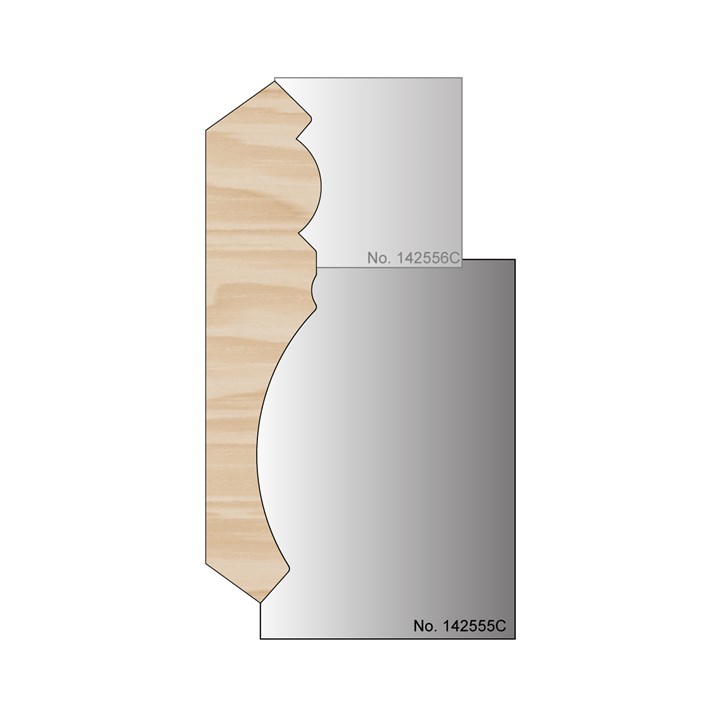 80mm Cornice Section Profile in HSS