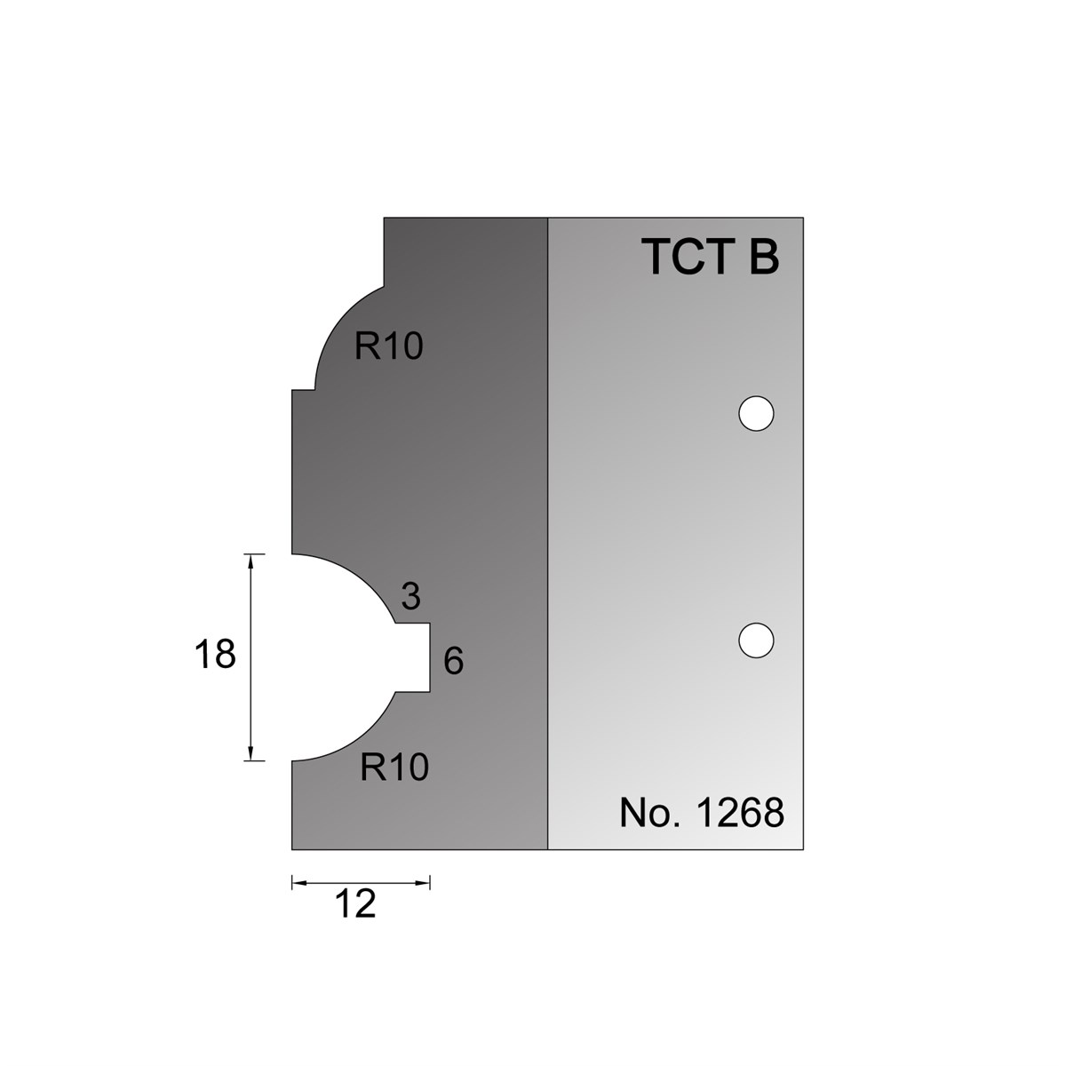 18mm Ovolo Glazing Bar Profile Cutter in TCT - 1268