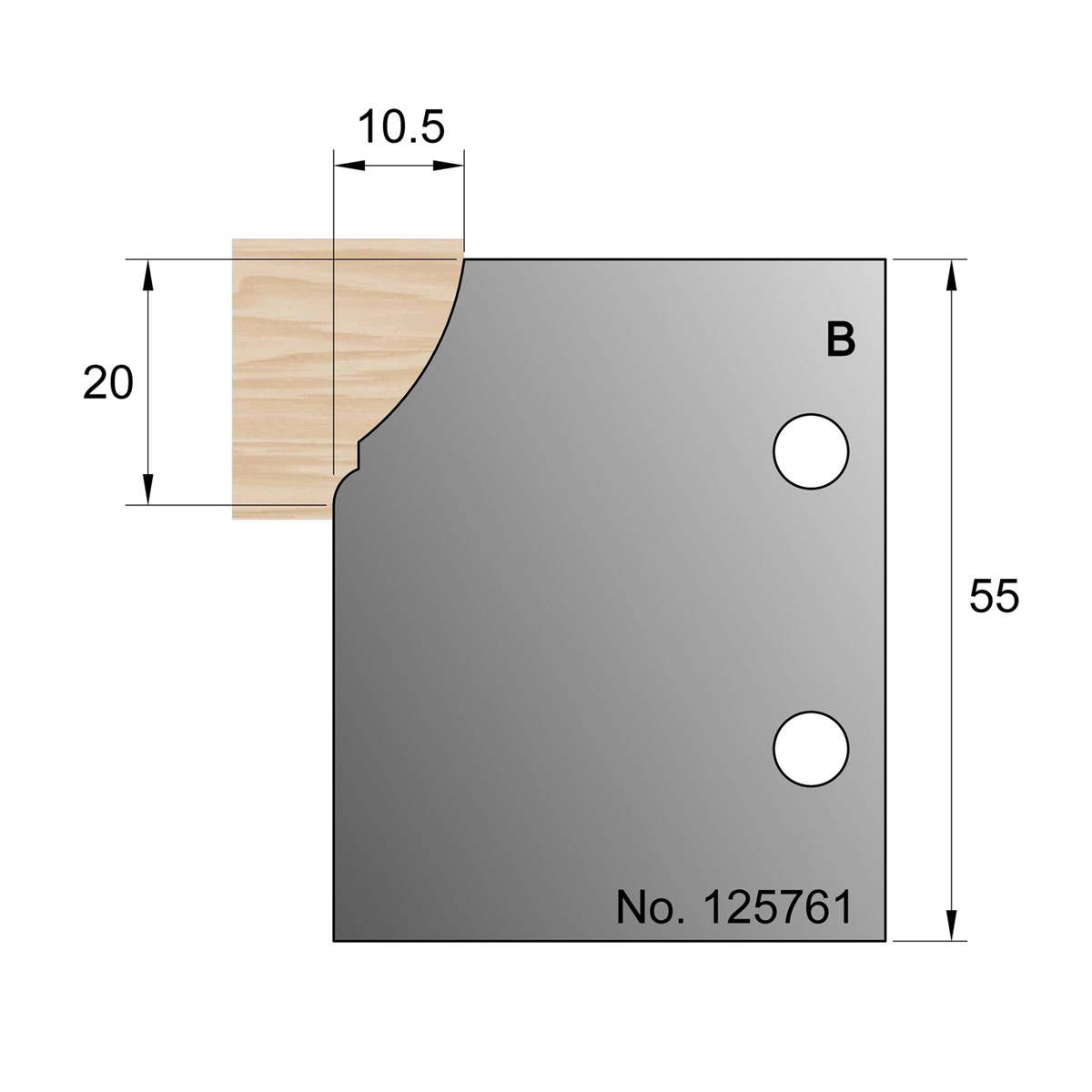 Profile Cutter 125761C HSS